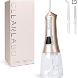 Amazon.co.jp: CLEARLABO 口腔洗浄器 ジェットウォッシャー 【現役歯科医師監修】歯間ケア 口腔ケア 300ml 替えノズル3本付き コードレス ギフト プレゼント ...