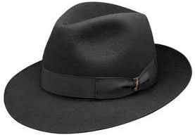 Borsalino Premium Classic Fedora 2-7/8″ Brim (61) Black at Amazon Men’s ...