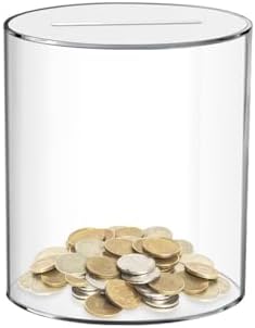 Clear Piggy Bank for Adults kids, Acrylic Money Box Break to Open ...