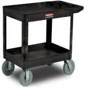 Amazon.com: Rubbermaid Heavy-Duty 2-Shelf Black Utility Cart : Office ...