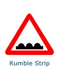 Safety Triangular Warnign Sign For Rumble Strip : Amazon.in: Industrial ...