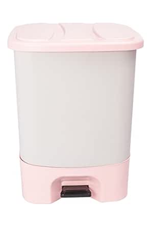 NURAT 18 L Modern Step On Dustbin With Lid For Kitchen (35 LITER, GREY ...