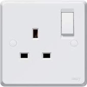 Tenby 13A Switch Socket, UK Standard Single Pole White 7018 : Amazon.in: Home Improvement