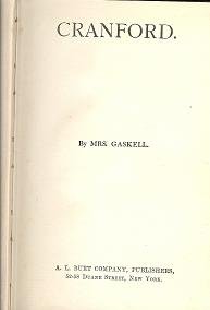 Cranford: Mrs Gaskell: Amazon.com: Books