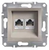 SCHNEIDER Asfora Double Communication Socket, Bronze : Amazon.co.uk ...