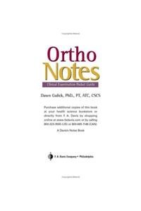 Ortho Notes: Clinical Examination Pocket Guide: 9780803620957: Medicine ...