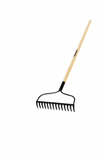 Truper 31353 Tru Built 48-Inch 14 Teeth Welded Bow Rake, Wood Handle ...