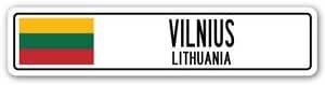Amazon.com: 3 Pack: VILNIUS, LITHUANIA Street Sign Sticker 3 ...