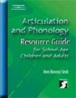 Articulation and Phonology Resource Guide for School-Age Children and ...