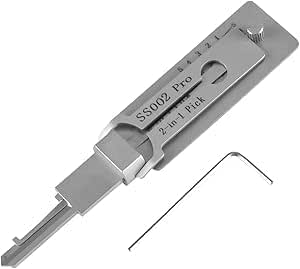 ZOBMIO SS002 Pro Lock Pick Set 2-in-1 - Stainless Steel Key Decoder ...