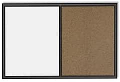 Boone(R) Combination Dry-Erase/Cork Bulletin Board, 36in. x 48in, Black ...