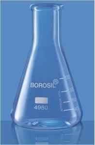 Borosil Narrow Mouth Erlenmeyer Graduated Conical Flask, 2000 ml ...