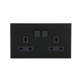 ABB 2 gang BS double pole switched socket outlet - SB : Amazon.ae
