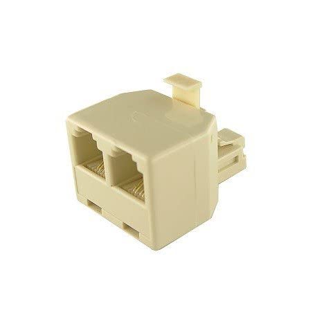 2 Port 2 Female Plug Telephone line Phone Jack Adapter Splitter ...