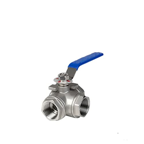 DN8 DN10 DN15 DN20 DN25 DN32 DN50 Stainless Steel 304 BSPT Thread Three 3 Three Way Ball Valve T ...
