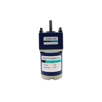 Amazon.com: Geared DC Motor 12V 24V 15W Slow Speed DC Motor Adjustable ...
