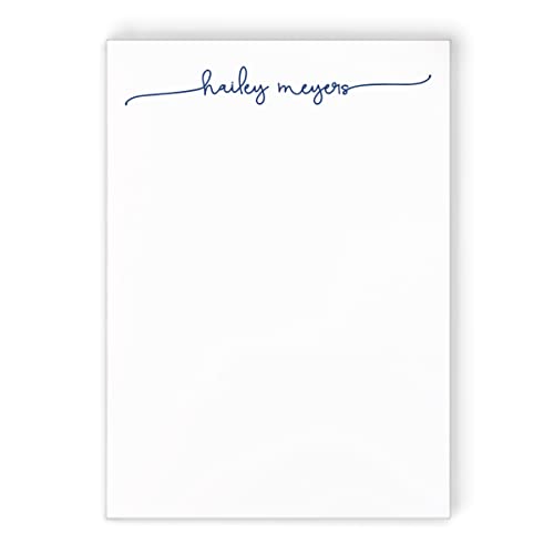 Amazon.com: Personalized Script Pretty NOTE PAD Stationery for Women ...