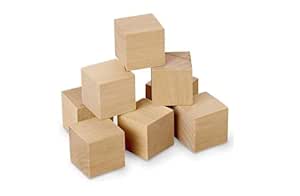 Ormango Wooden Cube 3 inch Wooden Blocks for Craft 3 X 3 X 3 Inch ...