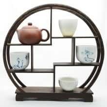 Amazon.co.jp: Chinese Teaware Shelf Rack Round Shelf Only Teaware Not ...