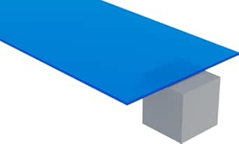 Acrylic Sheet, 2051 Blue Transparent, 6 MM (0.25") Thick, 12" W x 12" L ...