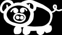 Amazon.com - Pig Stick Figure Family stick em up White vinyl Die Cut ...