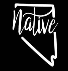 Amazon.com: Nevada Native Vinyl Decal | White | Made in USA by Foxtail ...