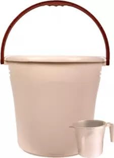 New Funk Square Double Moulded Bucket with Mug (18 L Bucket + 1.5 L Mug ...