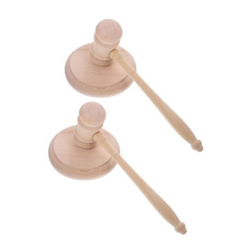 VILLFUL Retro Wooden Judge Gavel Lawyer Gavel Prop with Stand - Want It All