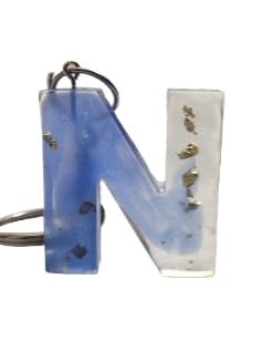 KRISHNA RESIN ARTS Alphabet Letter N Keychain for Car Bike Men Women ...