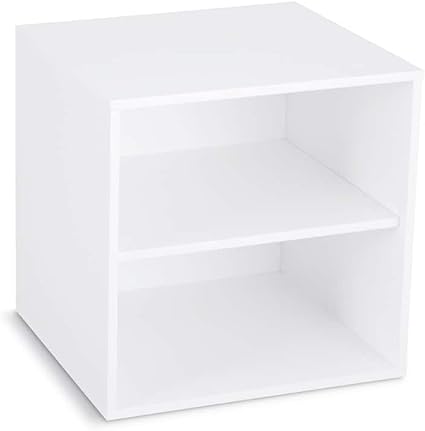 Amazon.com: Simply Tidy 16”; White Modular Cube with Shelf : Home & Kitchen
