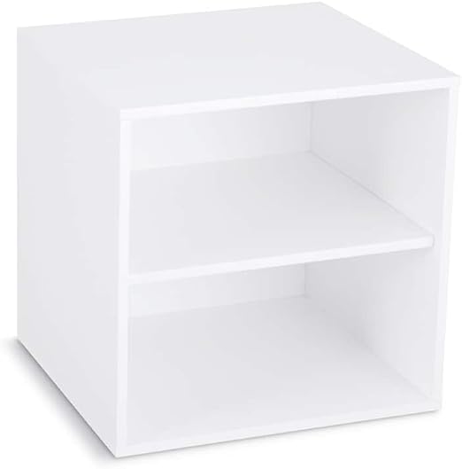 Amazon.com: Simply Tidy 16”; White Modular Cube with Shelf : Home & Kitchen