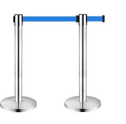 EURONICS Q Manager| Queue Manager | Stanchions Barrier | Stainless Steel Barricade| Set - 2 Pcs ...