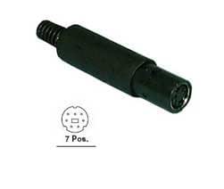 Amazon.com: 7 Pin Female Cord Mt., Mini Din Connector : Electronics