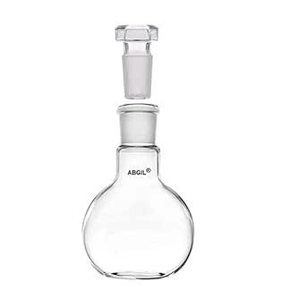 ABG BOROSILICATE GLASS FLAT BOTTOM BOILING FLASK WITH INTERCHANGEABLE ...