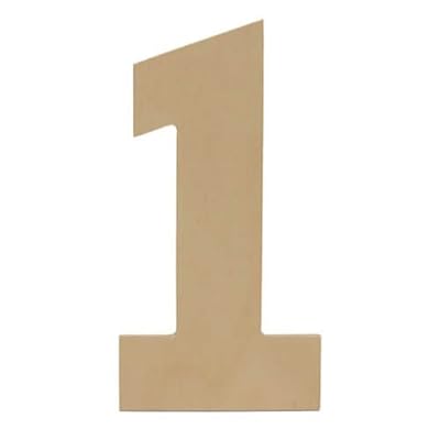 Buy Wooden Number 1 Cutouts 8, Wooden Numbers for Wall Decor, Home ...