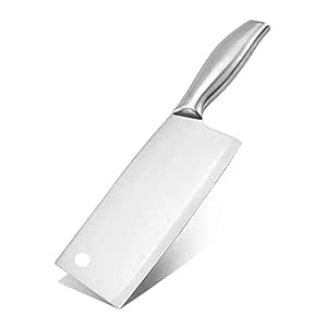 Buy Mahadeva Enterprise 7-inch Blade Meat Cleaver Knife, Stainless ...