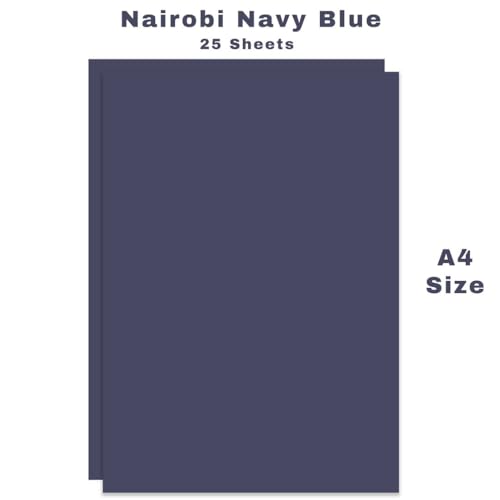 CVANU Premium A4 Color Paper Sheets NAIROBI NAVY BLUE 250 GSM Color Art ...