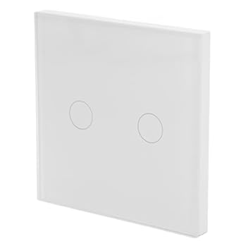 2 Gang Smart Wall Touch Light Switch ABS Single Touch Lamp Control ...