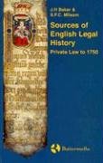 Sources of English Legal History: Private Law to 1750: Baker, J. H ...