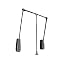 Emuca - Hang pull down wardrobe rail lift wall-mounted, adjustable ...