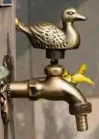 Antique Mandarin Duck Brass Wall Mounted Washing Machine Water Tap ...