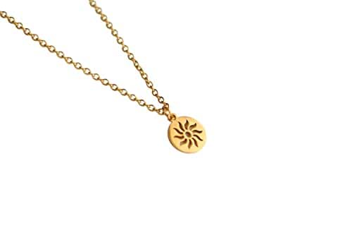 Amazon.com: Sun necklace for men, groomsmen gift, men's necklace gold ...