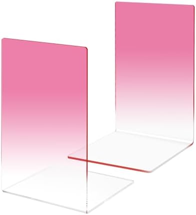 Amazon.com: Acrylic Bookends 4 Pcs, Clear Book Ends for Shelves ...