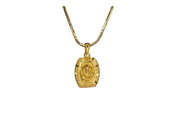Chain with Pendant Lord Ganesha Locket Ganpati Ganesh ji Maharaj Gold ...