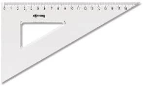 Rotring 30 and 60 Degree Set Square with Bevelled and Tracing Edges ...
