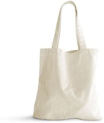Pack de 20 Bolsas Tote Bag Ecológicas de Manta Cruda 100% Algodón | Bolsa Reutilizable para ...
