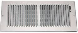 Shoemaker 850-0 12" X 10" White 2-Way Diffuser With Damper - Heating ...