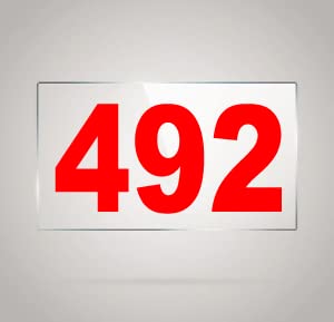Numberplate 492 Room, Door No,Rack Numbers Warehouse,Acrylic White ...