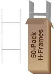 Econo Coro Stakes H Frame Wire Stake 30"x10" (50 Pack) Step Stakes for ...