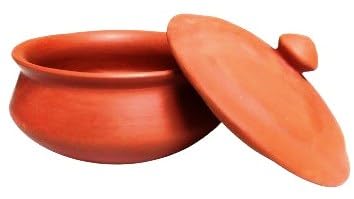 Buy CAVE Decor Organic Terracotta Clay Pot with lid | Mitti Dahi Handi ...